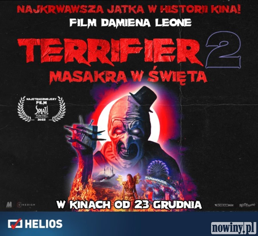 „Terrifier 2. Masakra w Święta” – mocna grudniowa premiera w kinach ...