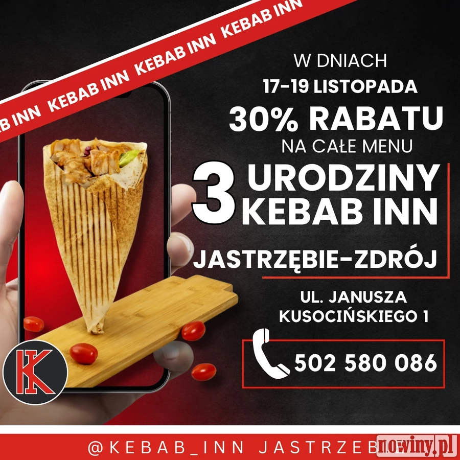 Kebab INN świętuje swoje trzecie urodziny. Przez 3 dni aż 30% rabatu na ...